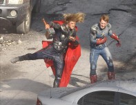 The Avengers: fotos y videos de Capitán América y Thor en set • Cinergetica